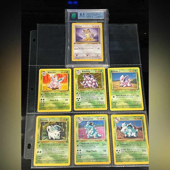 Pokemon | Other | Pokmon Base Nidoking Nidoqueen St Edition Holo ...